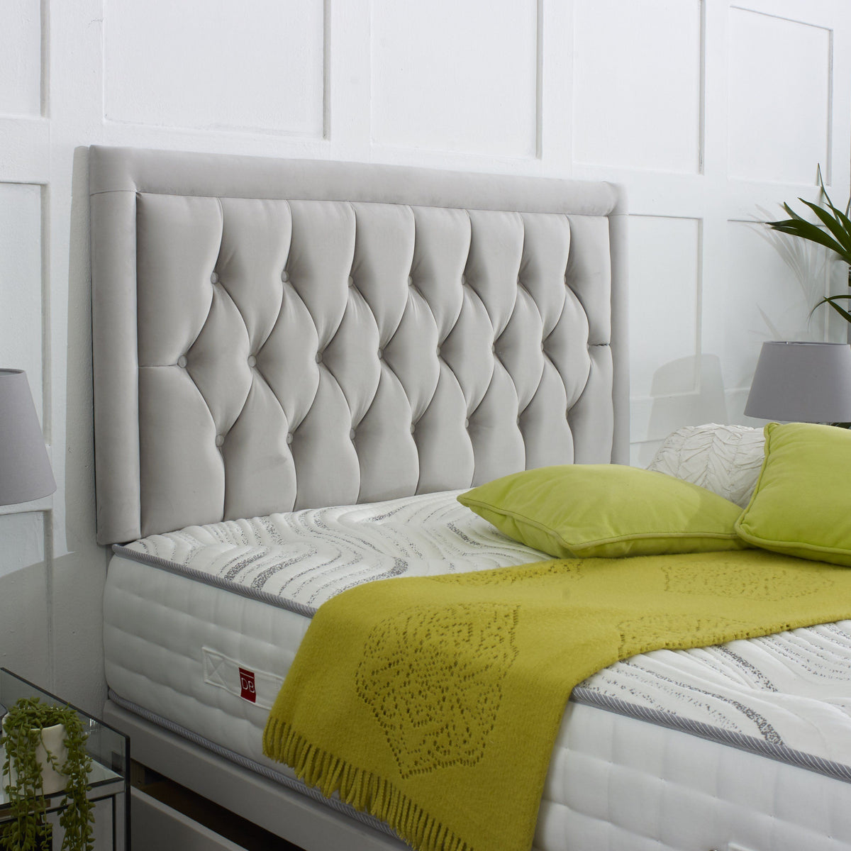 Windsor Button Headboard with Border | Divan Bed Warehouse